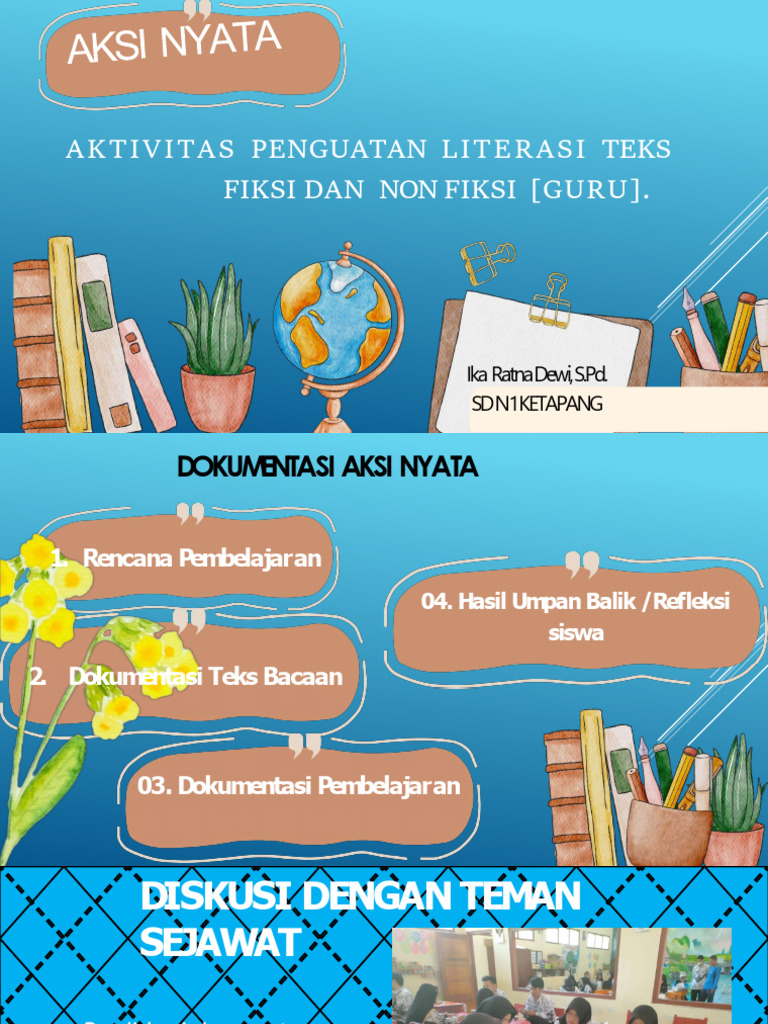 Aksi Nyata Penguatan Literasi Teks Fiksi dan Non Fiksi_Ika Ratna Dewi, S.Pd._compressed | PDF