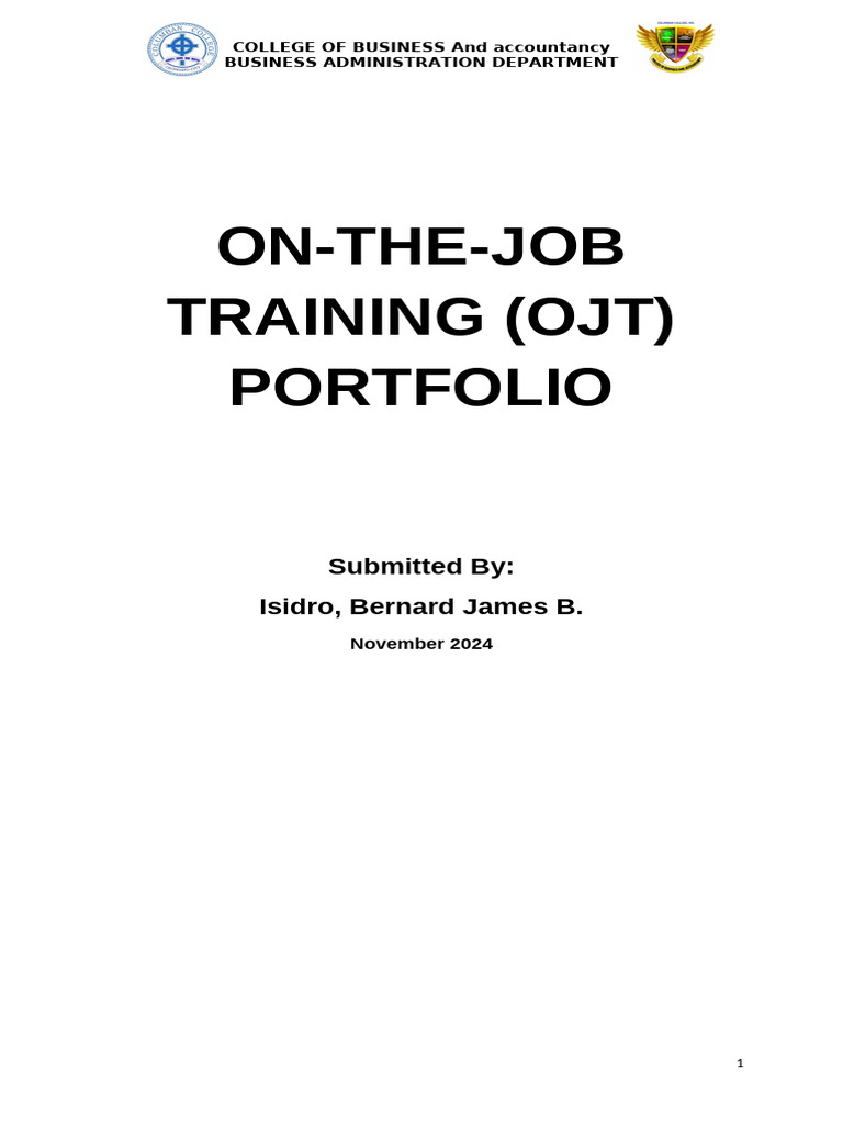 Ojt Portfolio 2024 1 Anesco | PDF