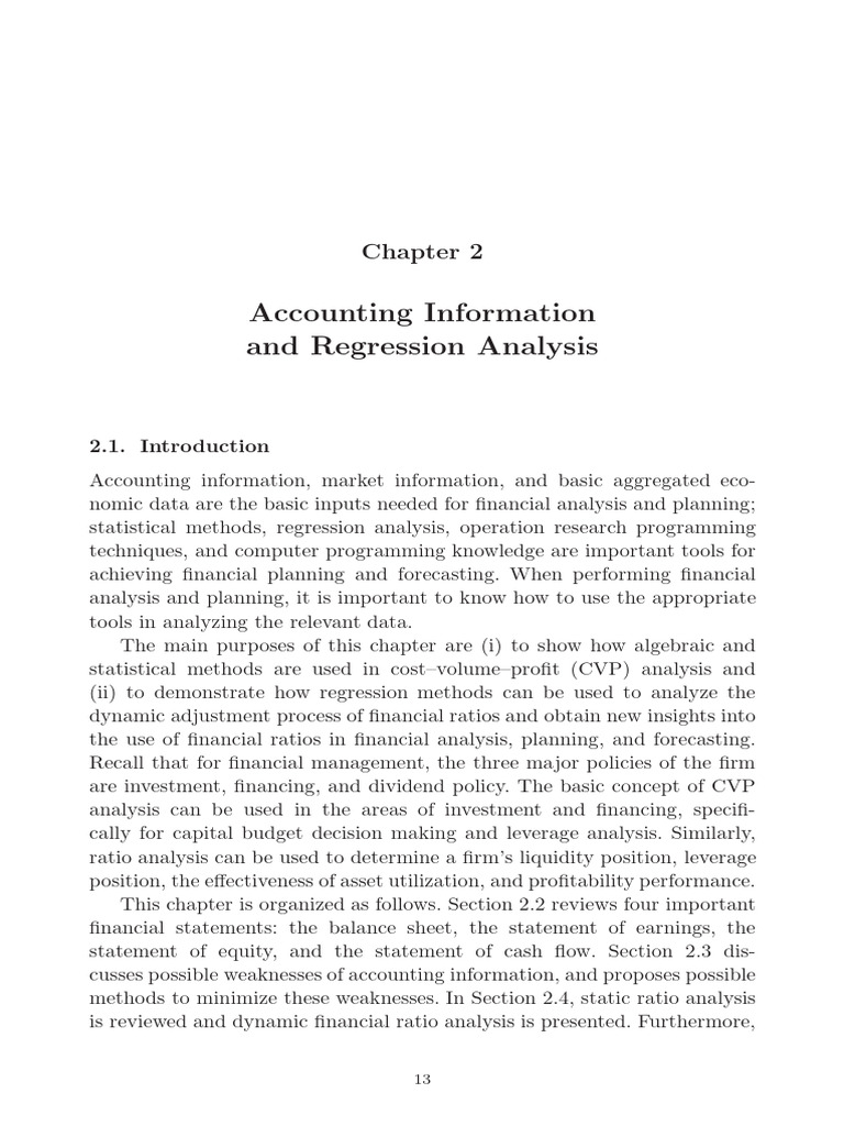 2016 Accounting Information and Regression Analysis | PDF | Equity ...