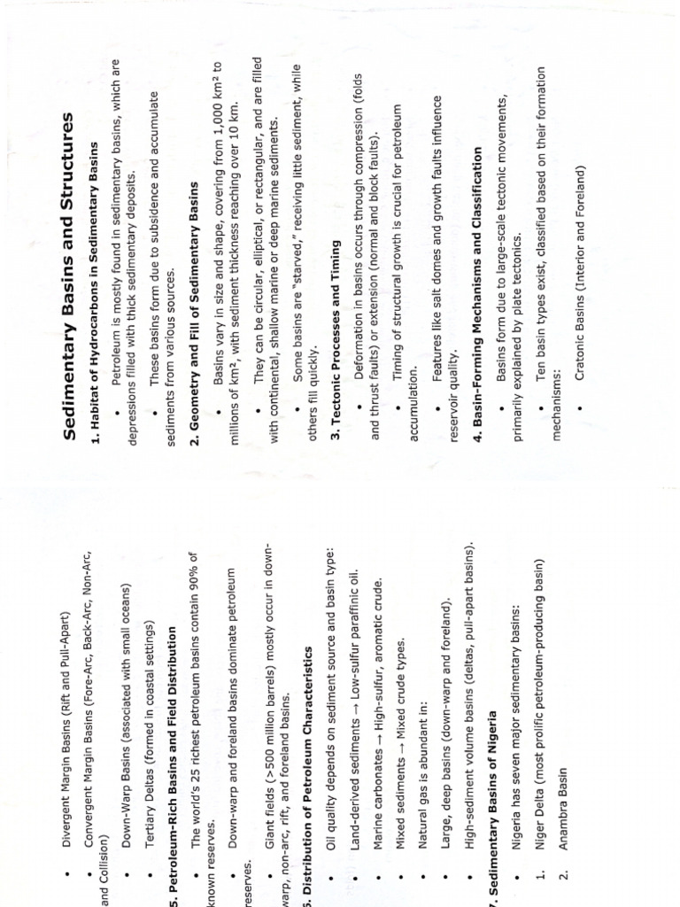 Sedimentary Basins and Structures | PDF