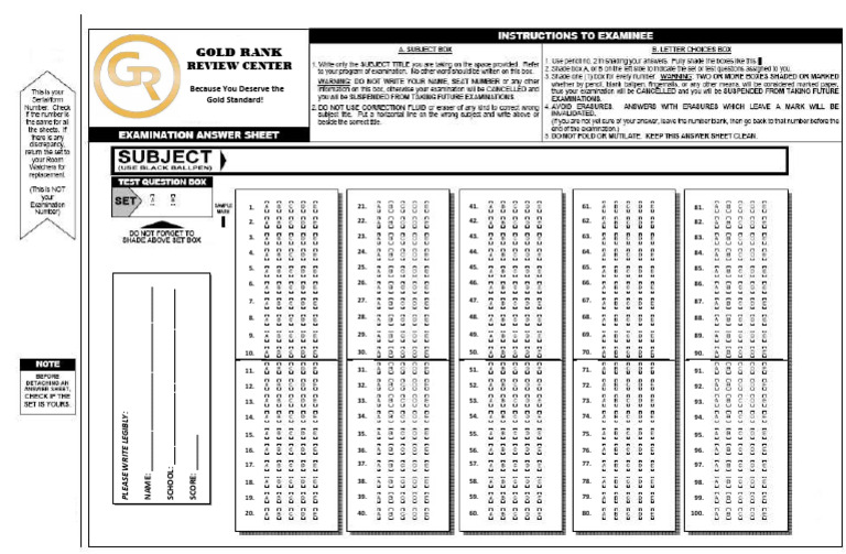 Gold Rank Review Center Overview | PDF