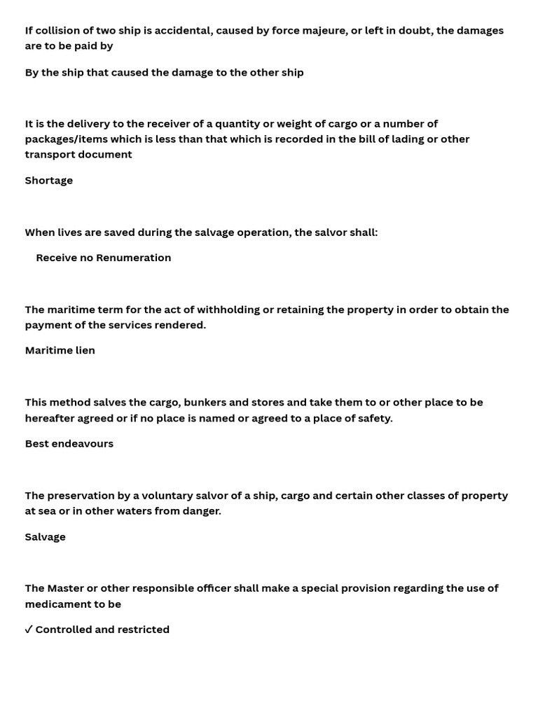 If collision of two ship is accidental, caused by force majeure, or ...