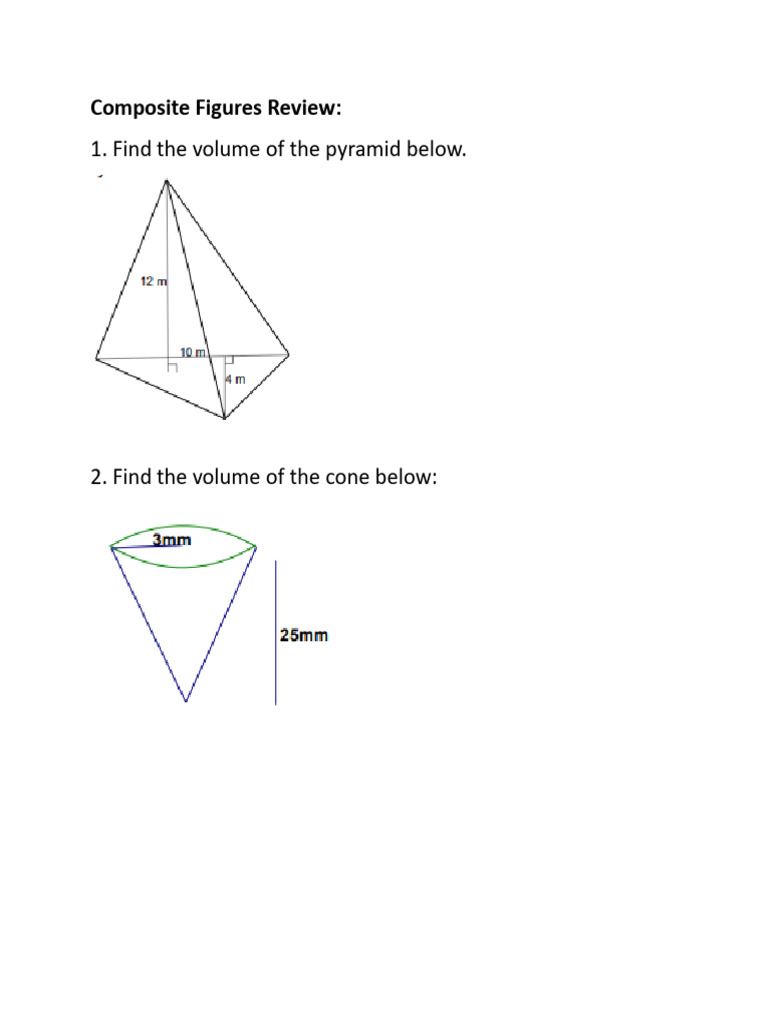 Composite Solids Practice Problems | PDF