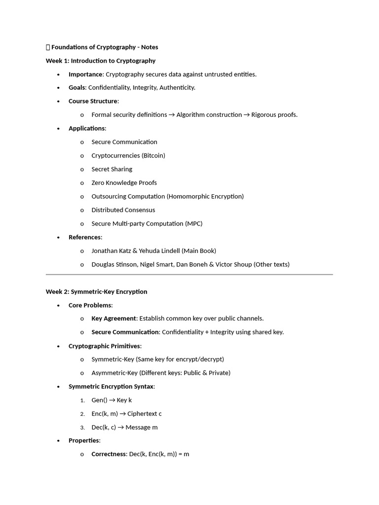 ? Foundations of Cryptography | PDF | Cryptography | Public Key Cryptography