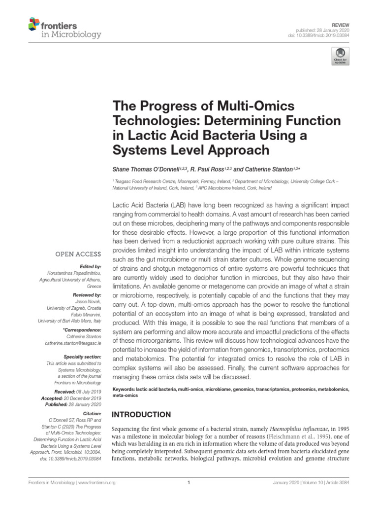 Multi Omics Method | PDF | Metabolomics | Dna Sequencing