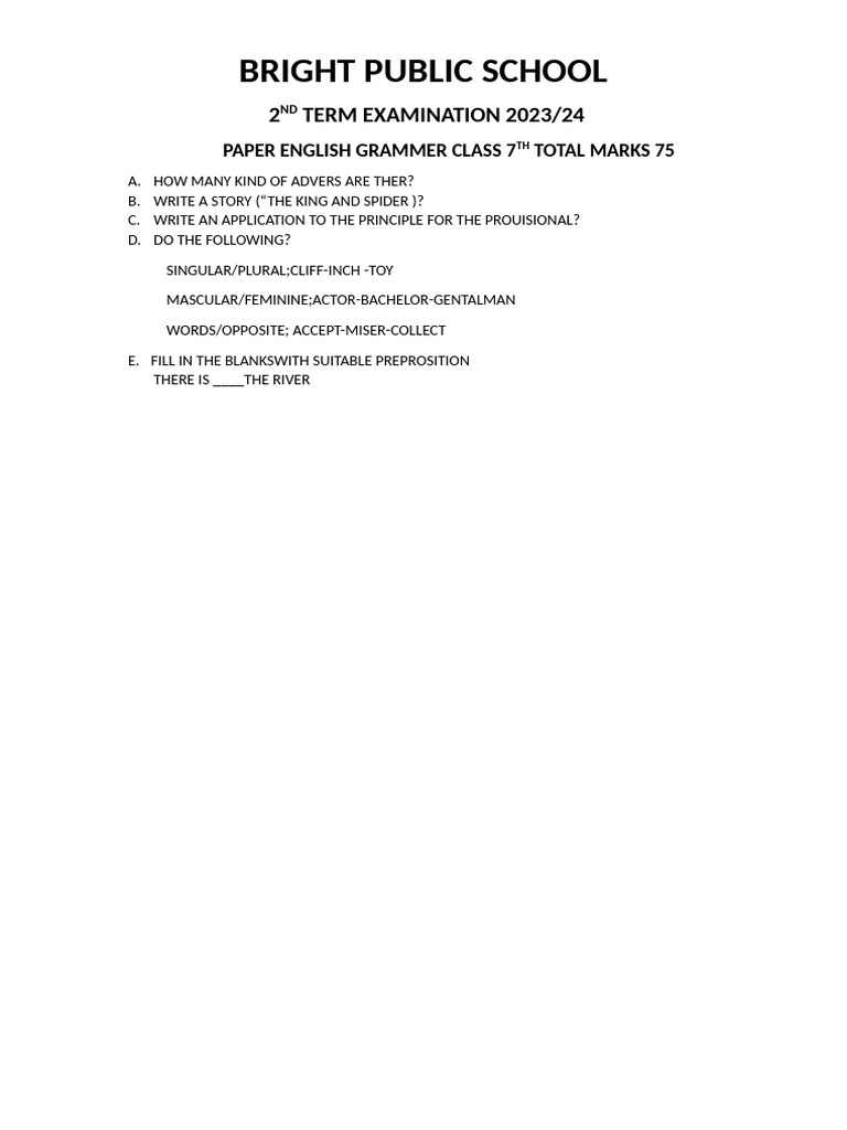 Blessing Star Acedemy | PDF