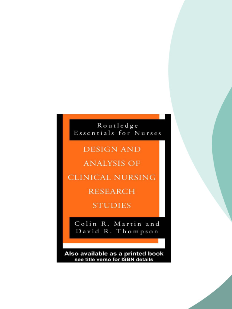 Design and Analysis of Clinical Nursing Research Studies 1st Edition by ...