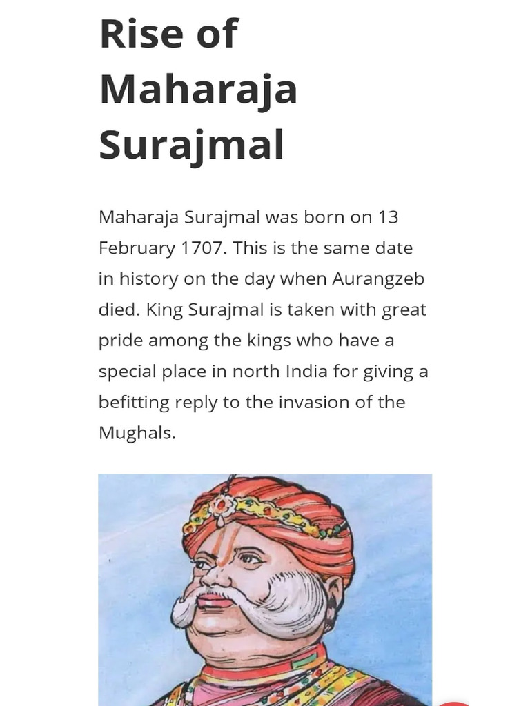 Raja Surajmal | PDF
