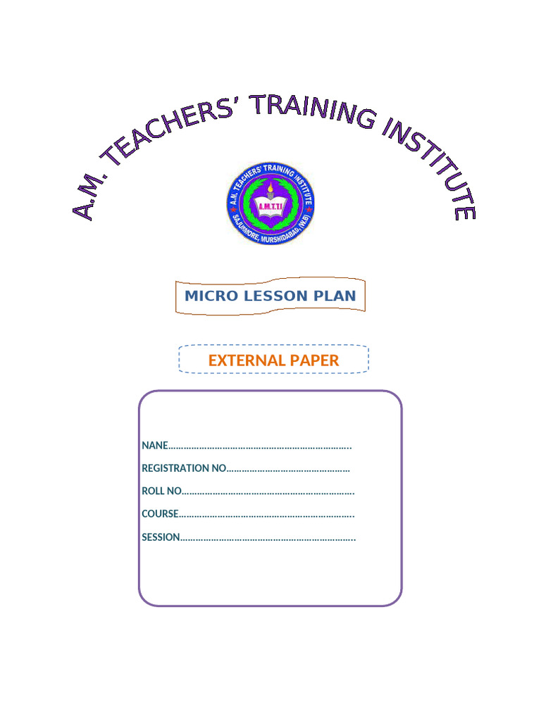 External Paper: Micro Lesson Plan | PDF