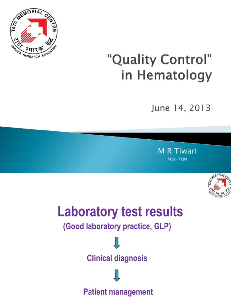 Quality Control in Hematology. | PDF