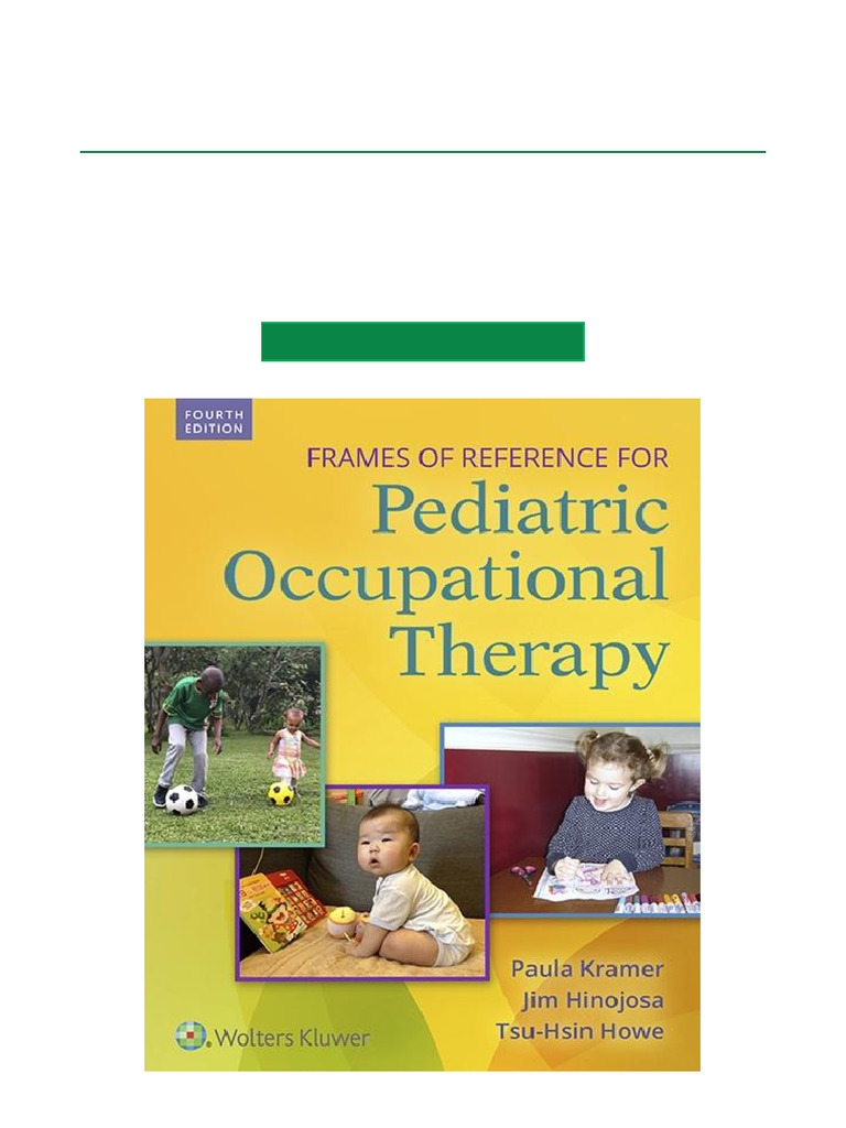 Frames of Reference For Pediatric Occupational Therapy - 4th Edition ...
