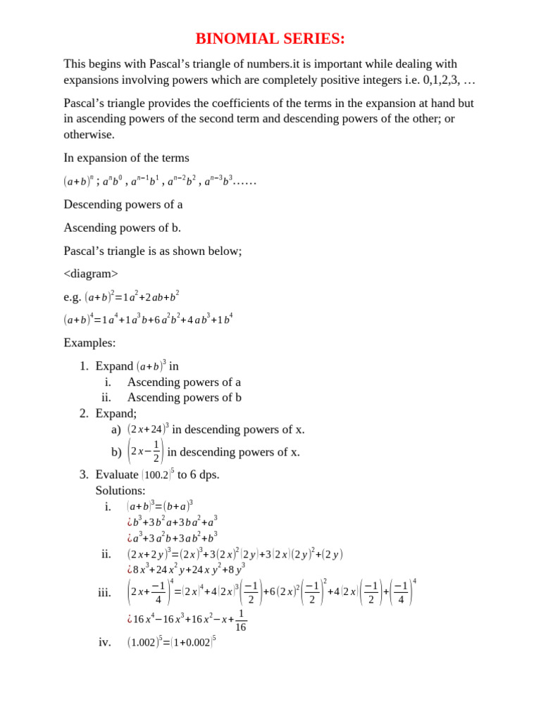12. Binomial Theorem | PDF | Decimal | Discrete Mathematics