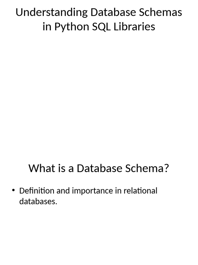 Understanding Database Schemas | PDF | Databases | Information Technology