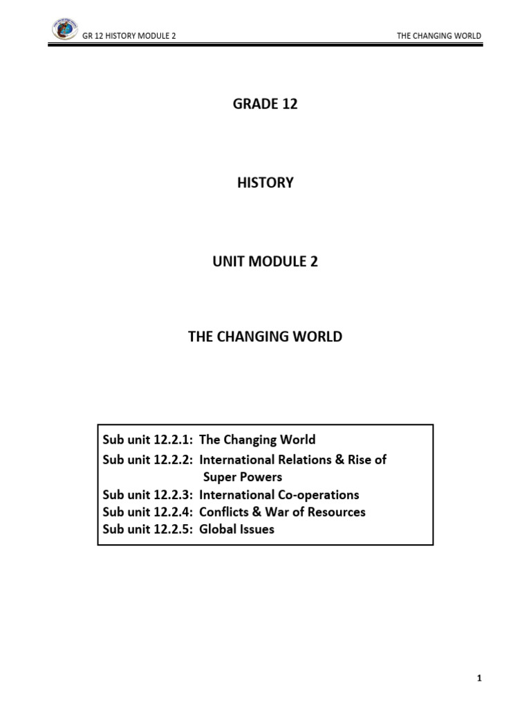 GR 12.history - Unit2 | PDF | Communism | Cold War