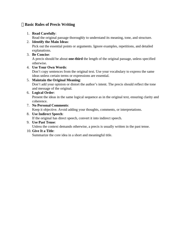Precis Writing | PDF