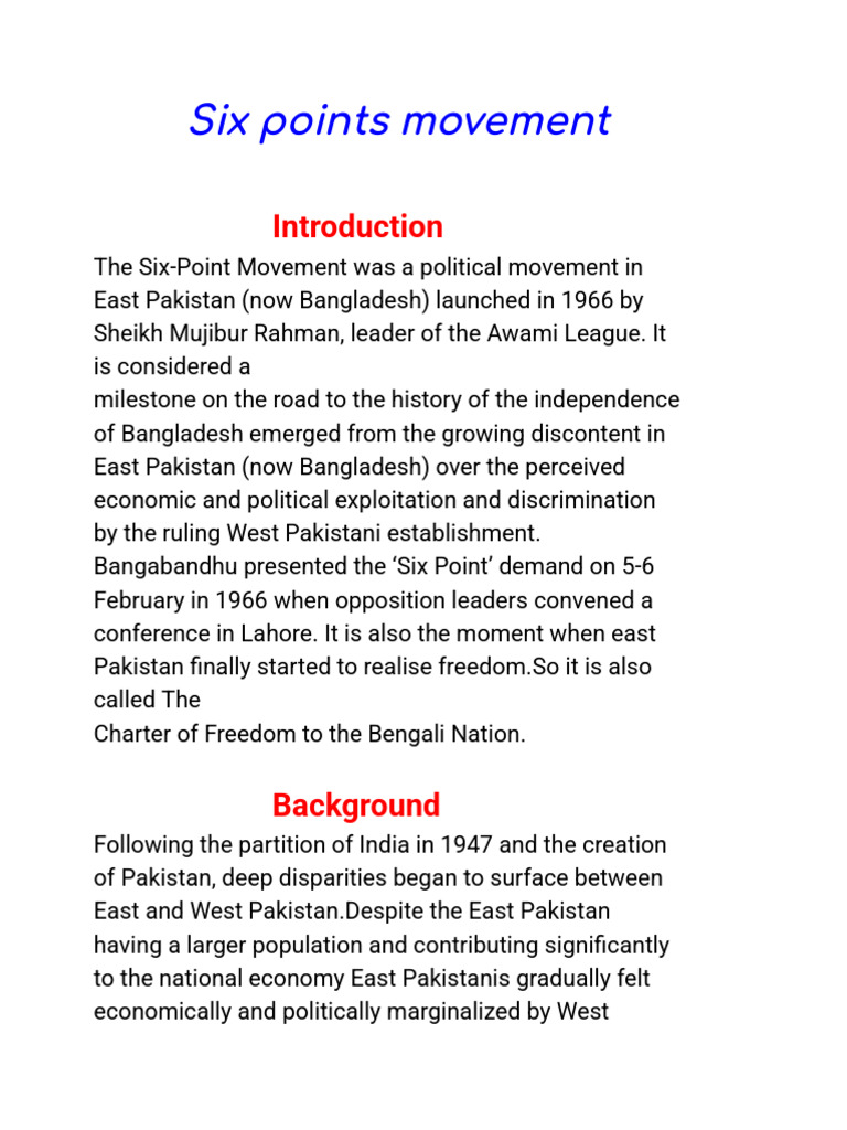 Six Points Movement | PDF | Currency | Money