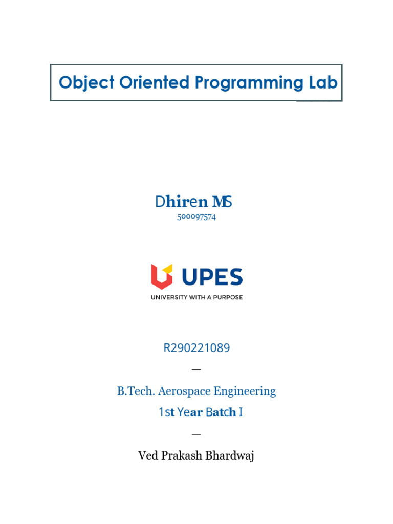 OOPs Lab File_220228_142350 | PDF | Namespace | C++