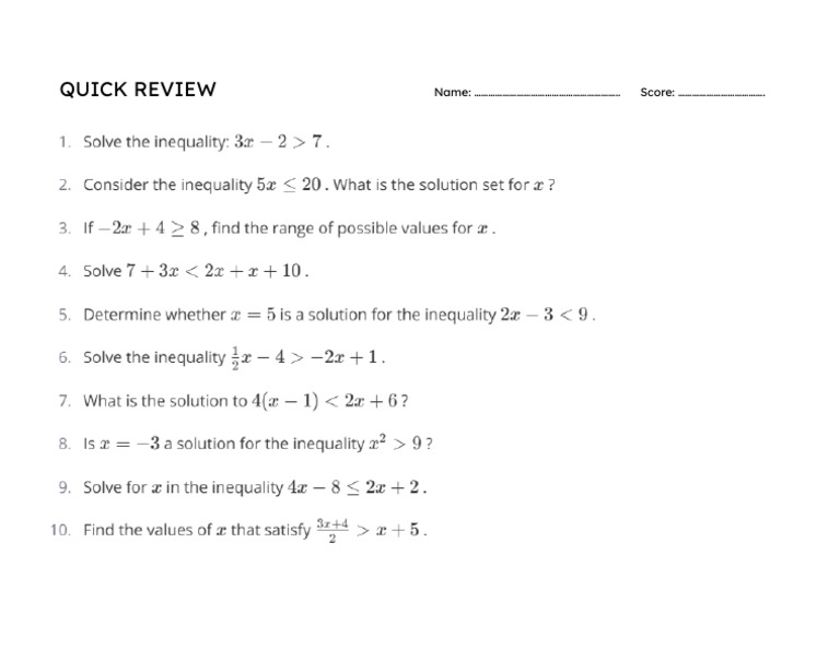 QUICK REVIEW Name | PDF
