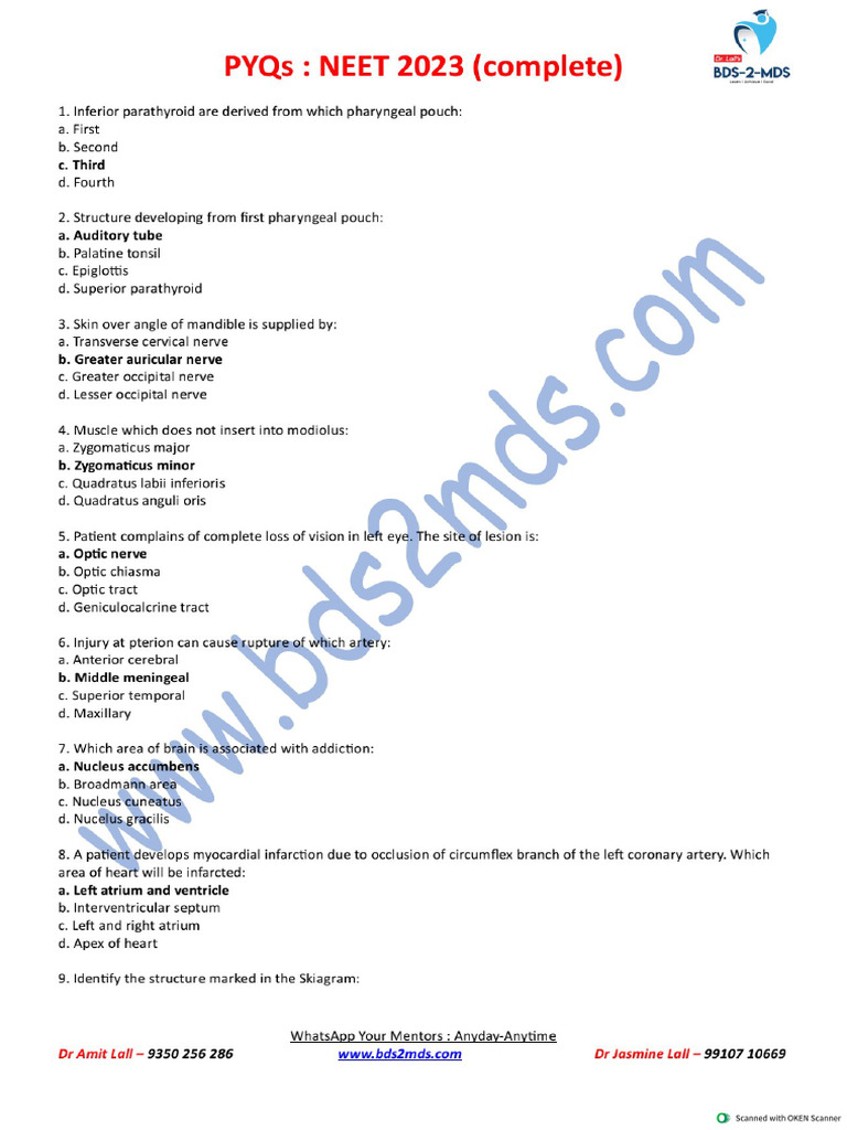 Pyq - Neet 2023 | PDF