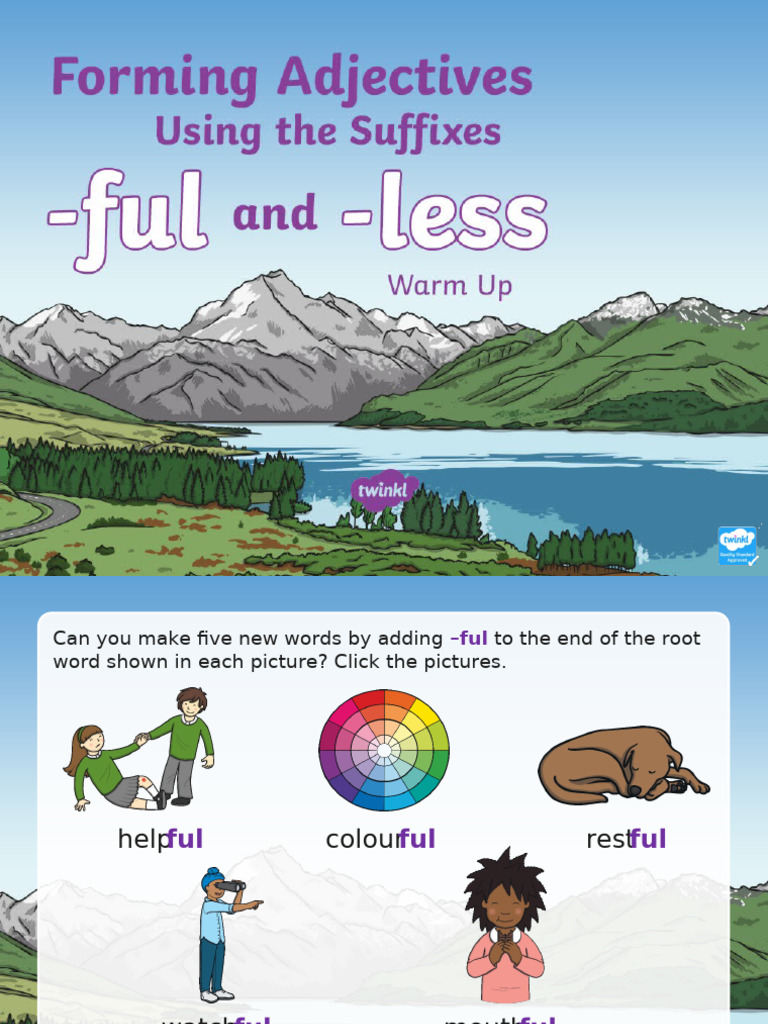 forming-adjectives-using-suffixes-ful-and-less-warmup-powerpoint_ver_2 ...