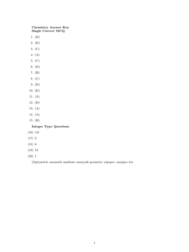 SR03 JEE Advanced Level Paper Answer key | PDF
