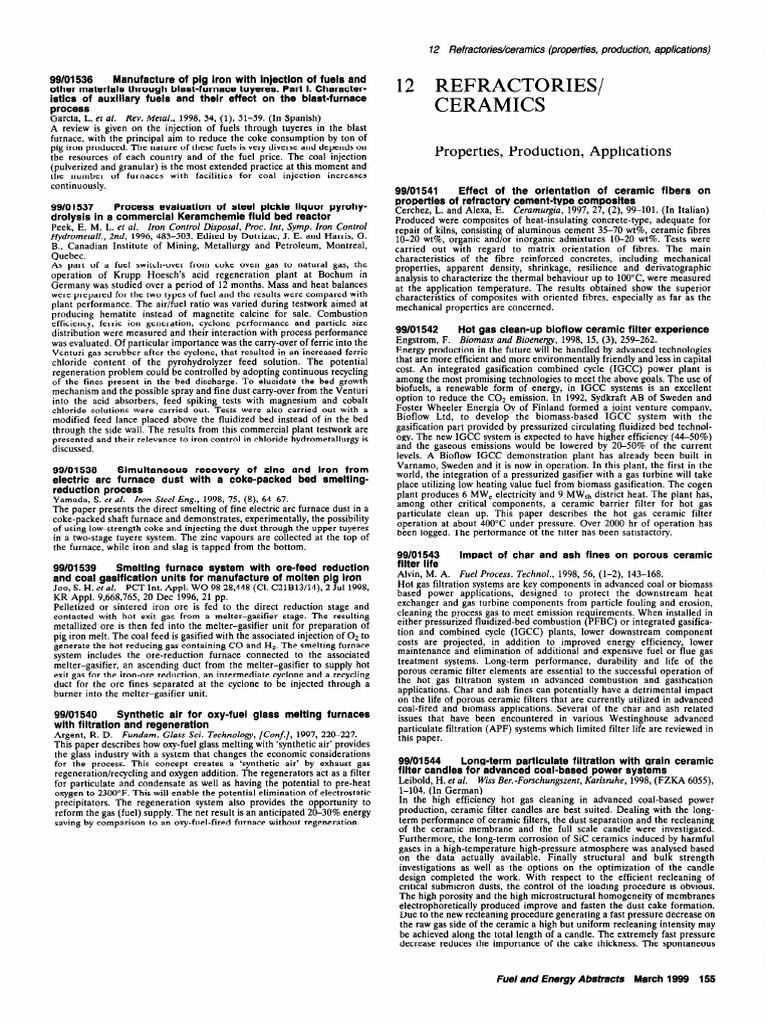 12 Refractories/ Ceramics: Properties, Production, Applications | PDF ...