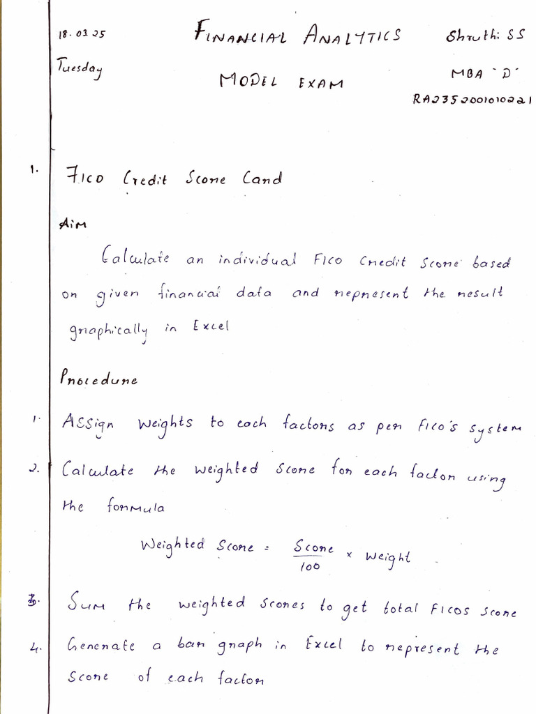 FA Model Exam Assignment | PDF