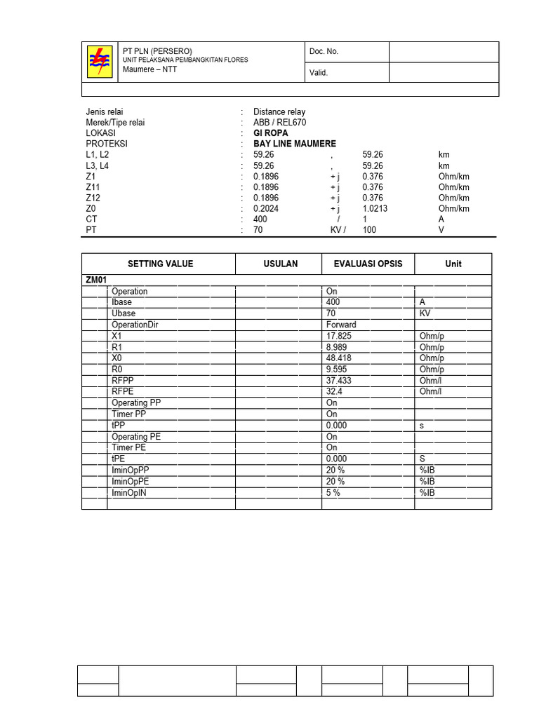 Rel670 Maumere #1 Update PSD | PDF | Electrical Engineering | Electricity