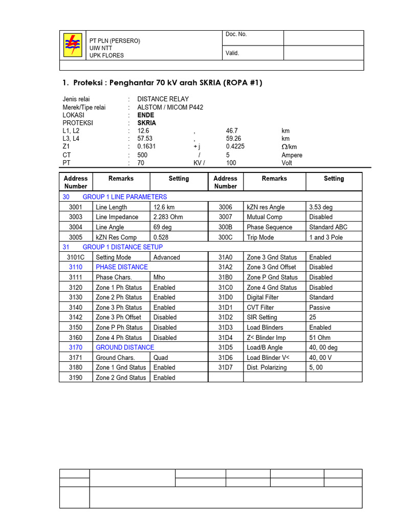 Setting Relay P442 ENDE-SKRIA NEW | PDF | Electronics | Electromagnetism