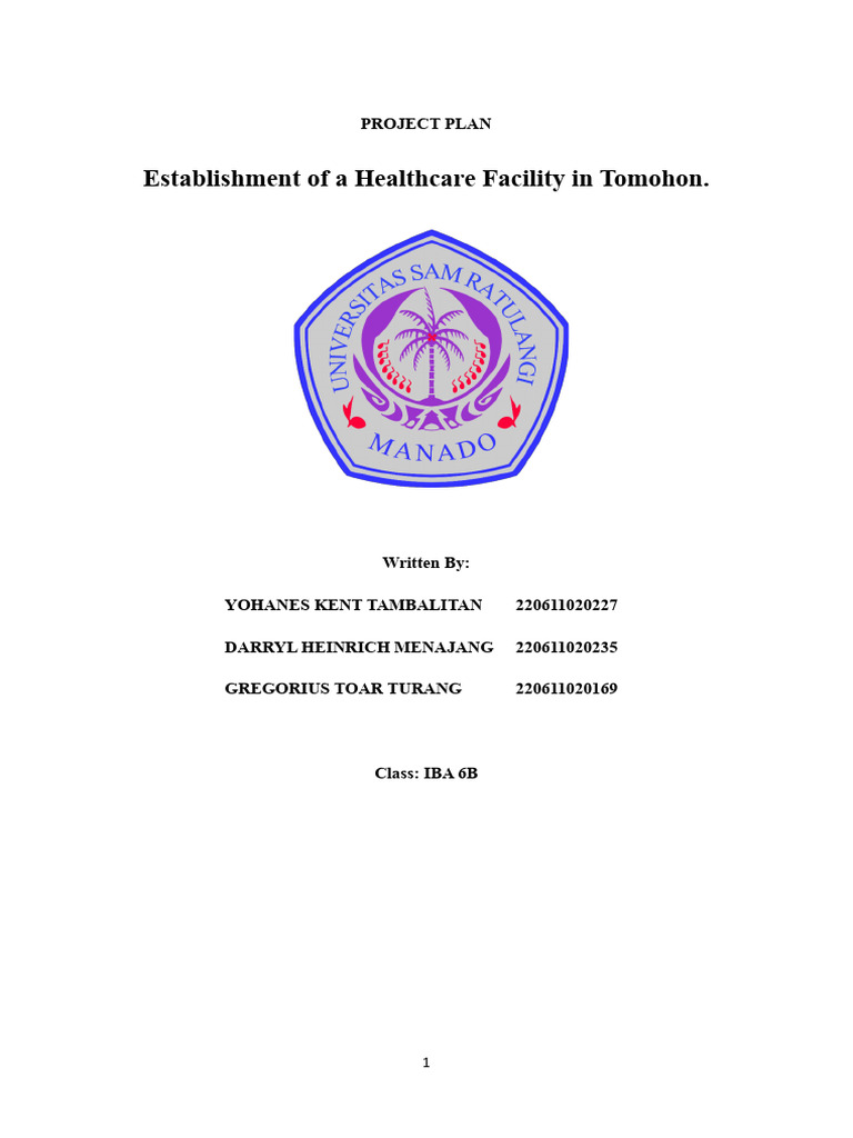Healthcare Facility Project Plan Tomohon | PDF | Hospital | Medical Device