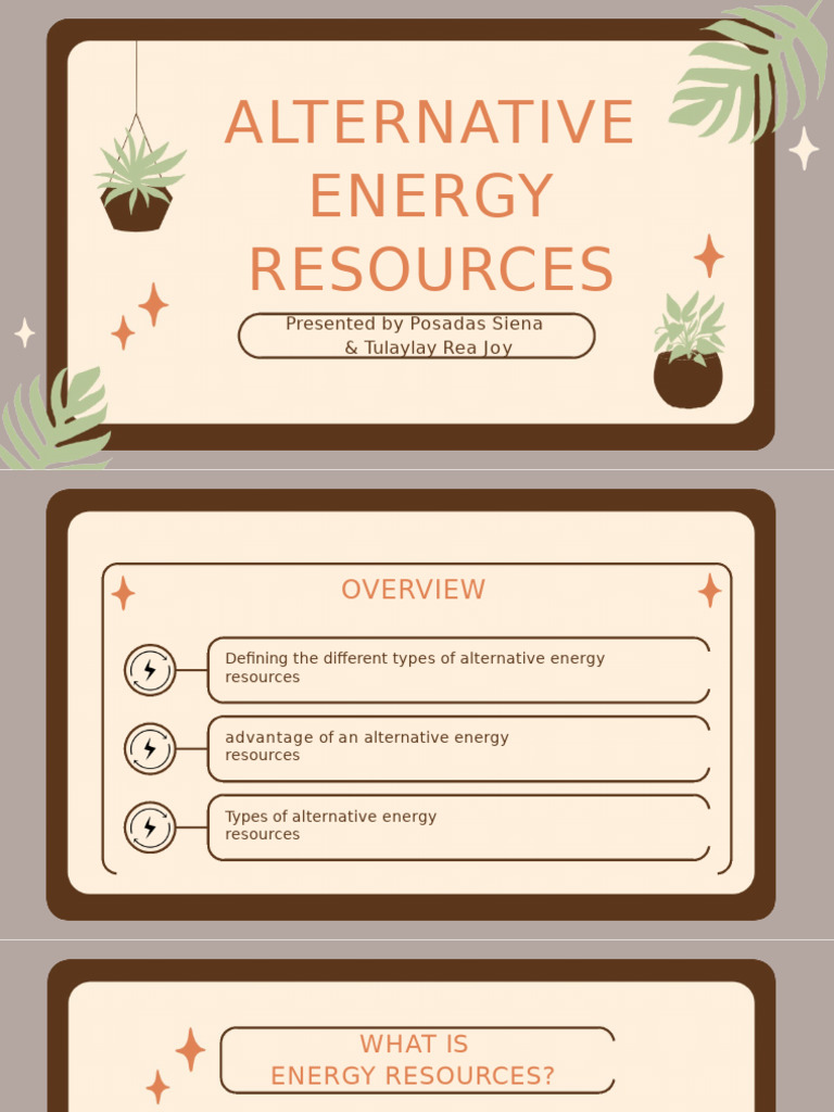Alternative Energy Resources 1 | PDF | Renewable Energy | Energy ...