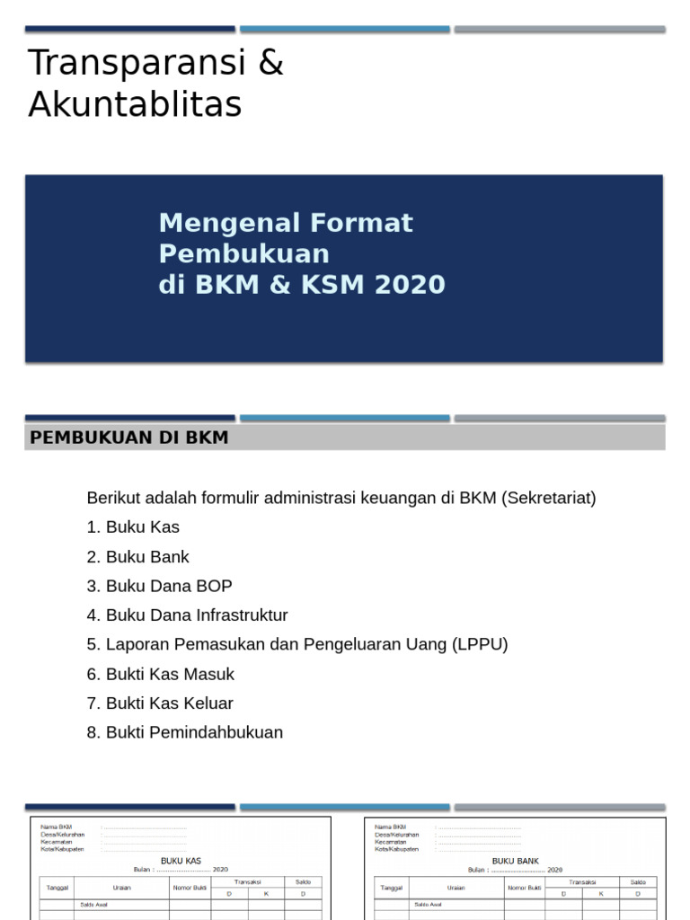 MB. TA - 03 - Mengenal Format Pembukuan Di BKM Dan KSM | PDF