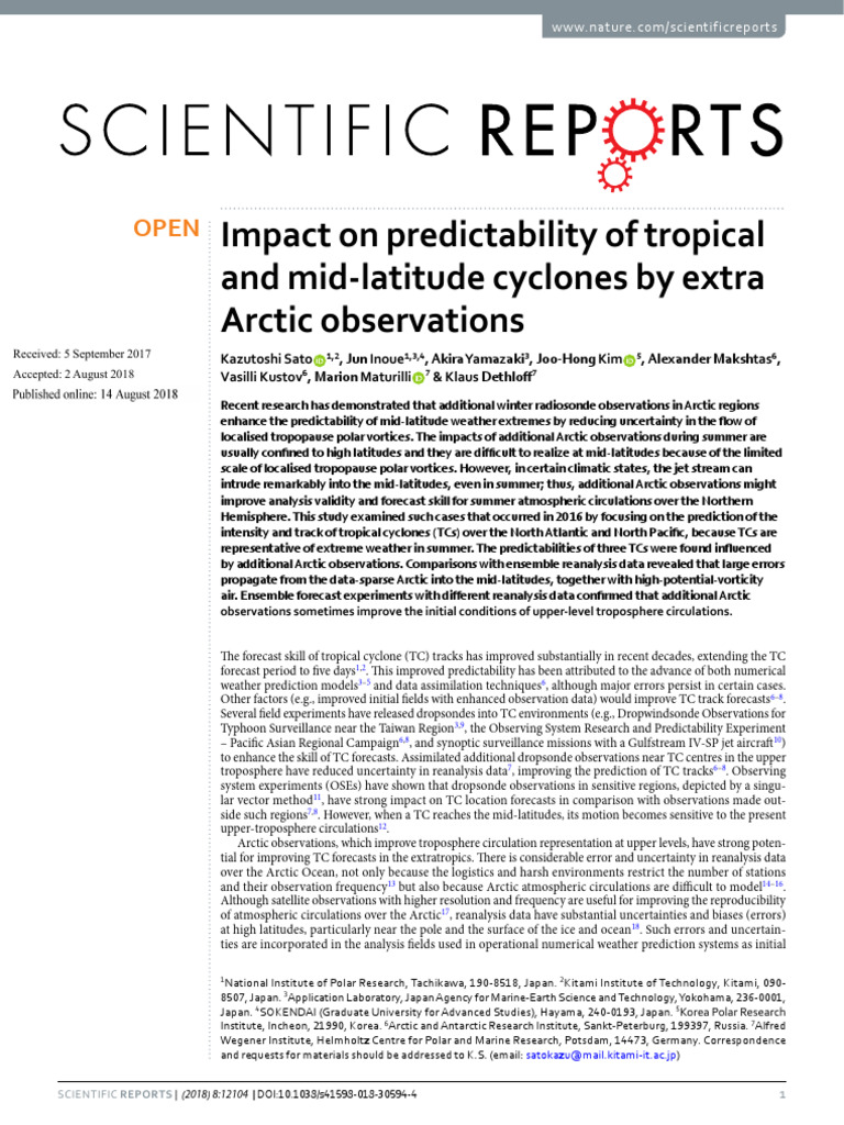 Predictability of MLCs Nature | PDF | Tropical Cyclones | Cyclone