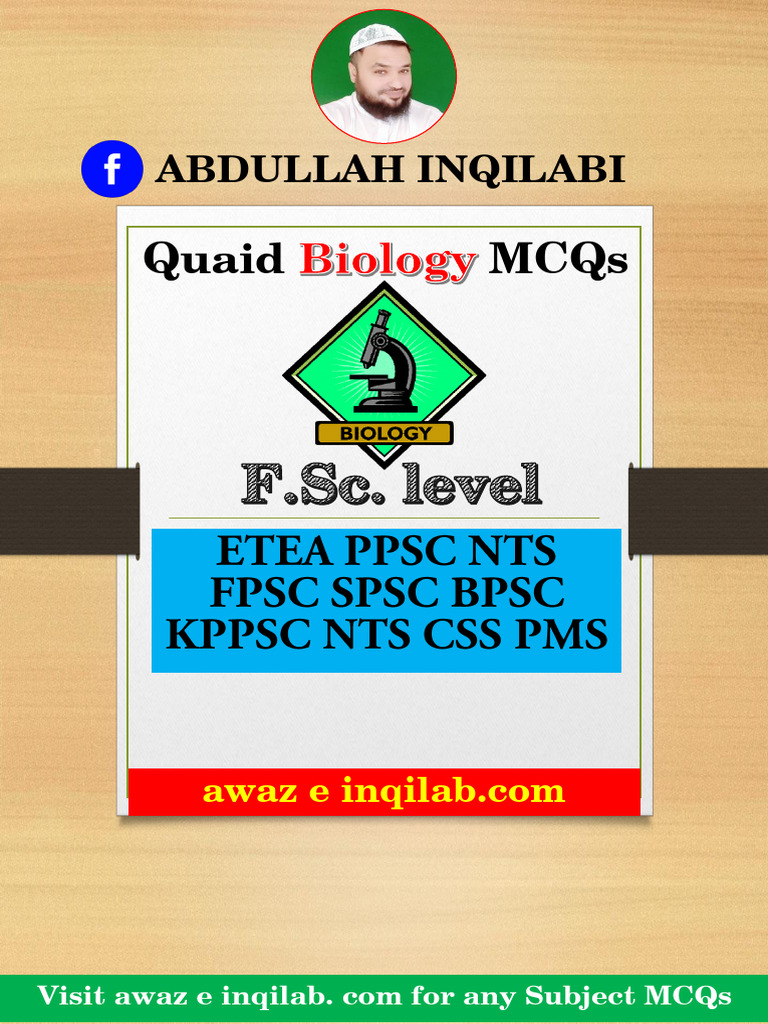 Quaid Bio Mcqs FSC Level Full Awaz e Inqilab | PDF | Engineering | Science