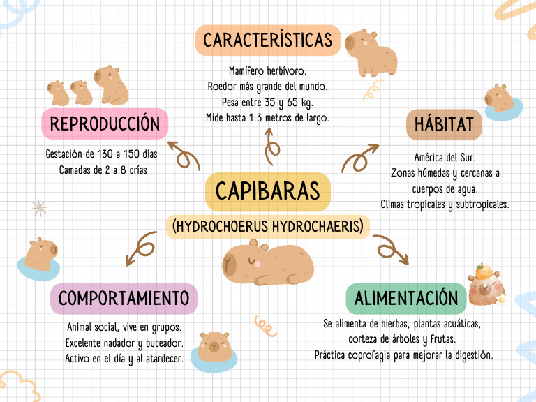 Características y hábitat del capibara | PDF