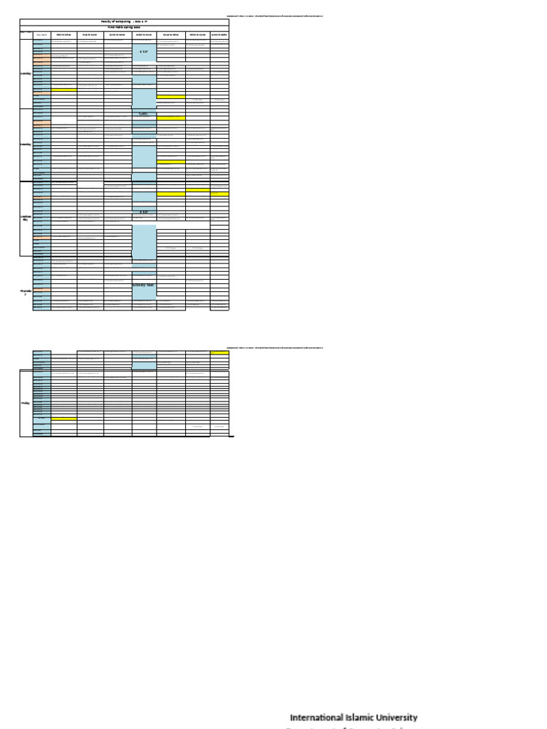 Time Table - Spring 2025-Version 12.1 | PDF | Information Technology | Computing