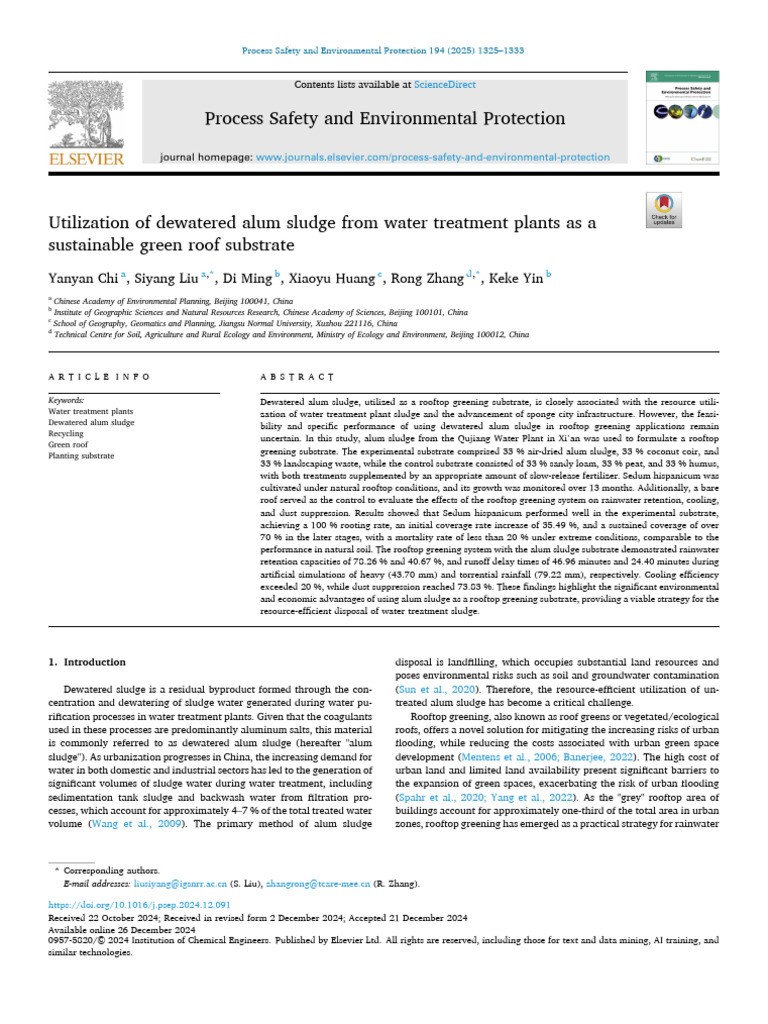 Utilization of Dewatered Alum Sludge From Water Treatment Plants As A ...