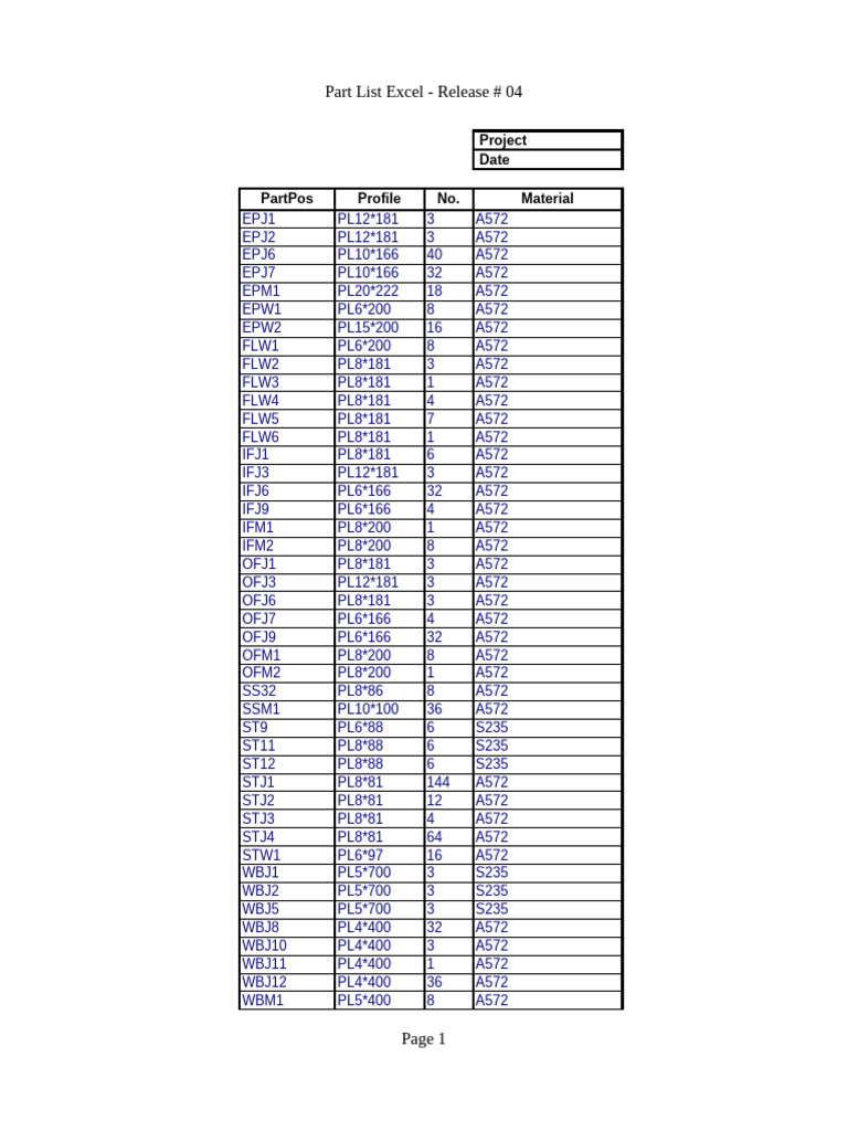 Part List Excel Release 04 | PDF | Artillery
