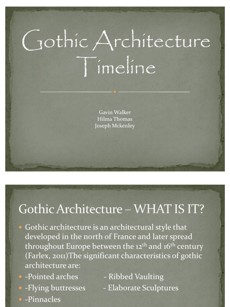 Gothic Architecture Timeline | PDF