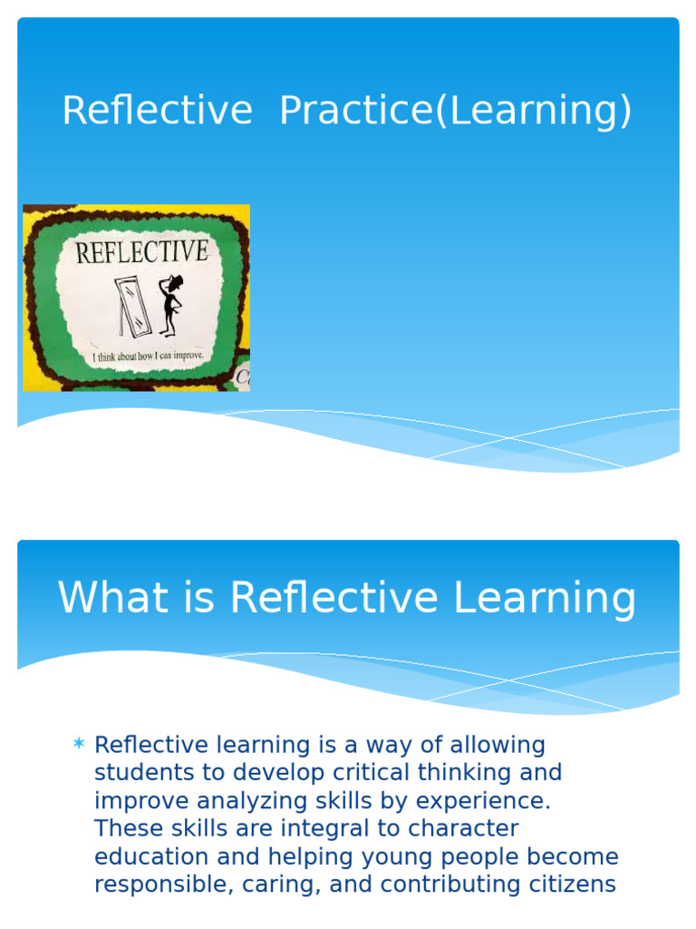 Reflective Practice (Unit- 3) | PDF | Reflective Practice | Learning