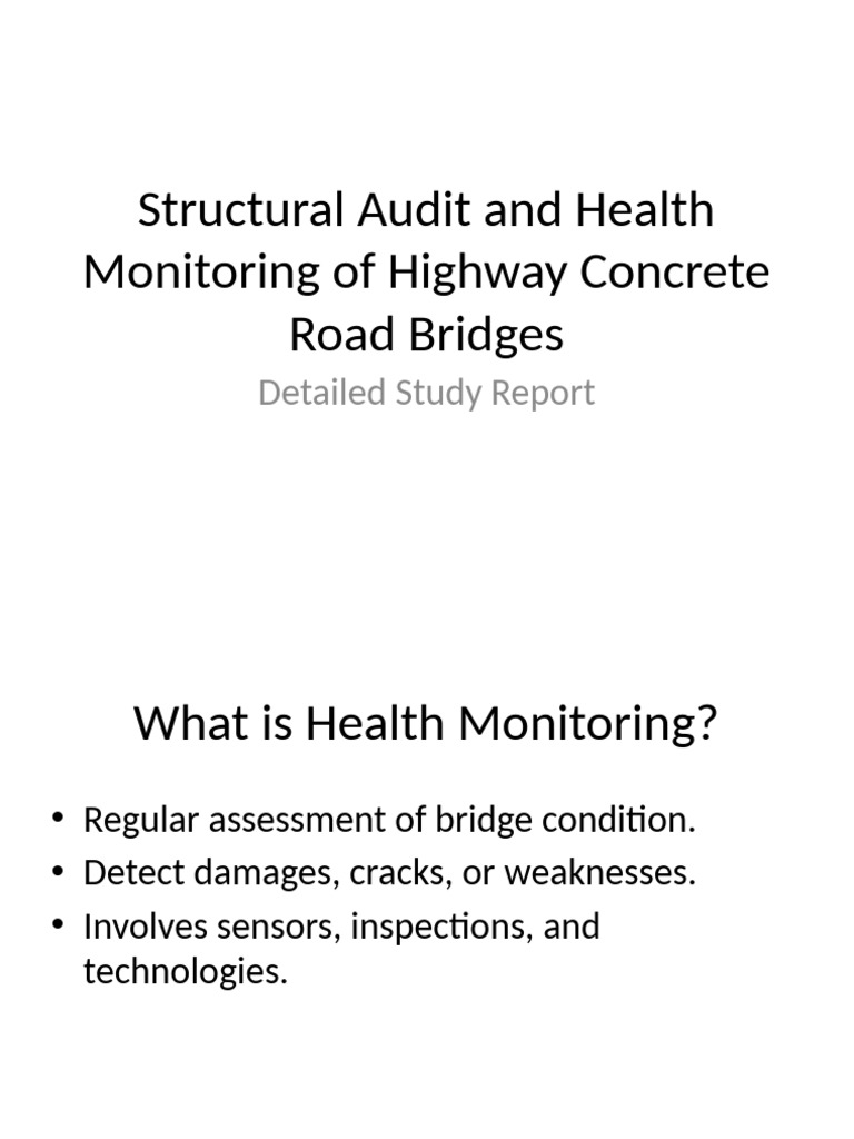 Bridge Health Monitoring Report | PDF
