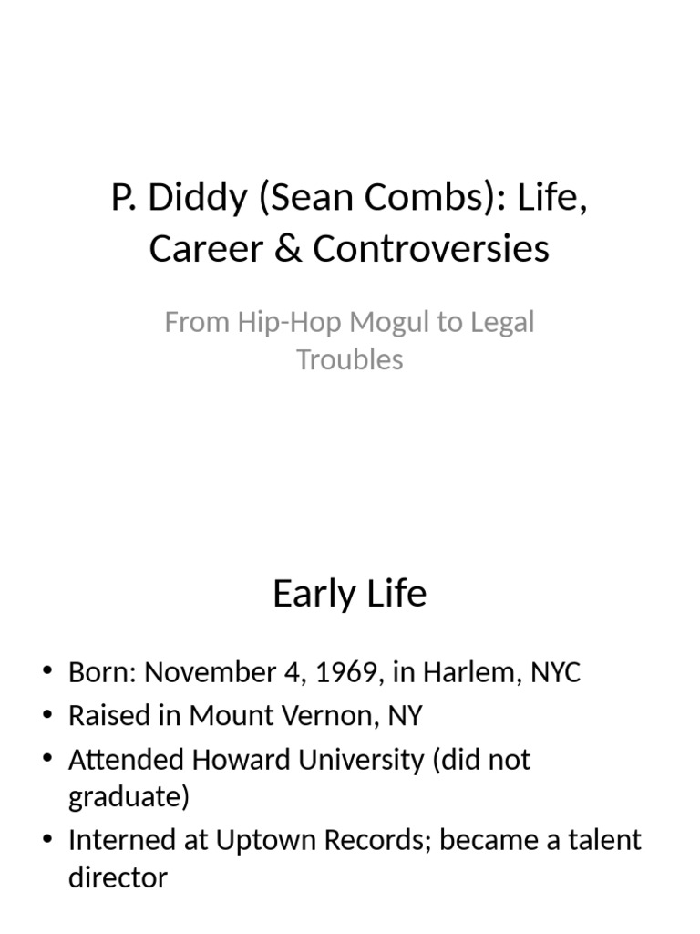 P Diddy Presentation | PDF