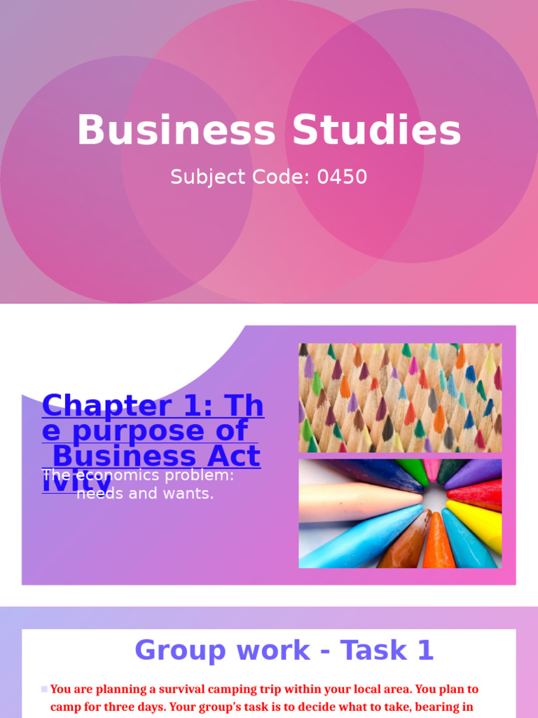 IGCSE Business Studies Overview | PDF | Division Of Labour | Economies