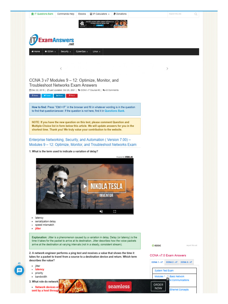 Itexamanswers Net Ccna 3 V7 Modules 9 12 Optimize Monitor And Troubleshoot Networks Exam Answers