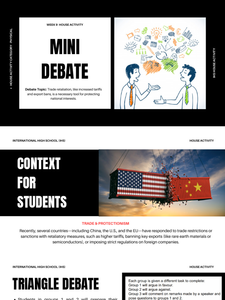 Triangle Debate on Trade Retaliation | PDF | Tariff | Trade