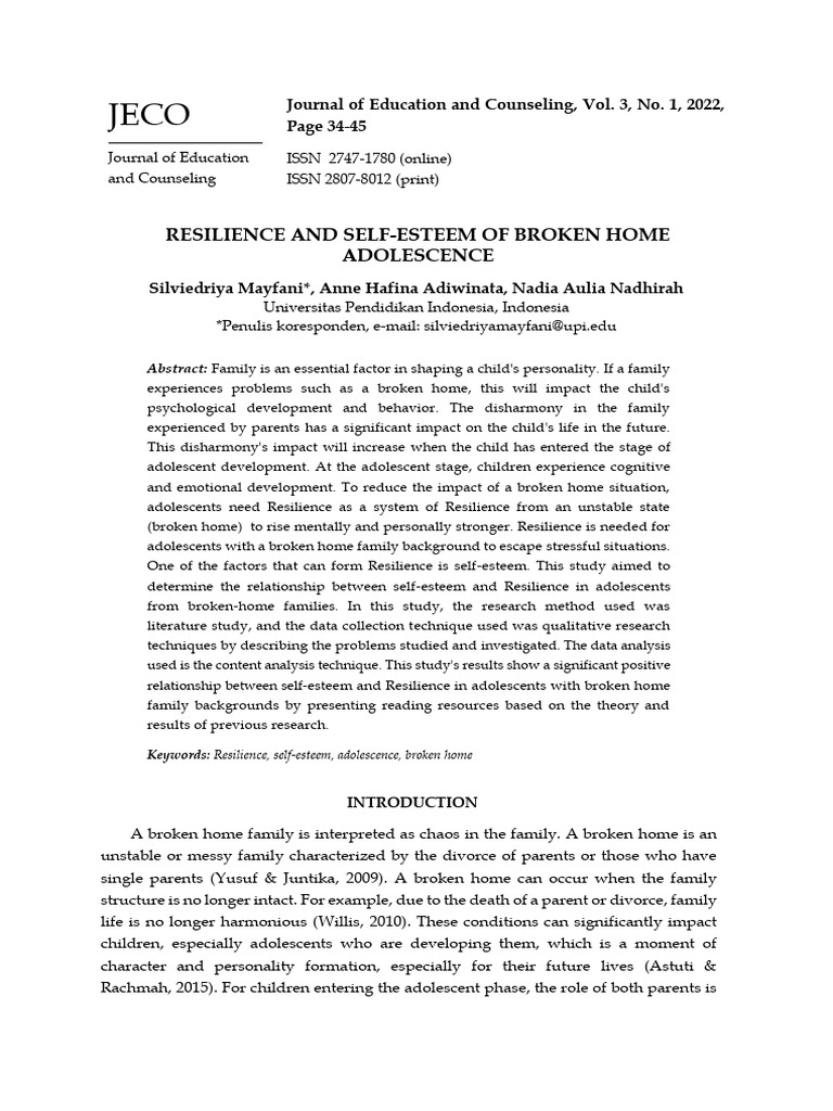 624-Article Text-3506-2-10-20230103 (2) | PDF | Psychological Resilience | Self Esteem