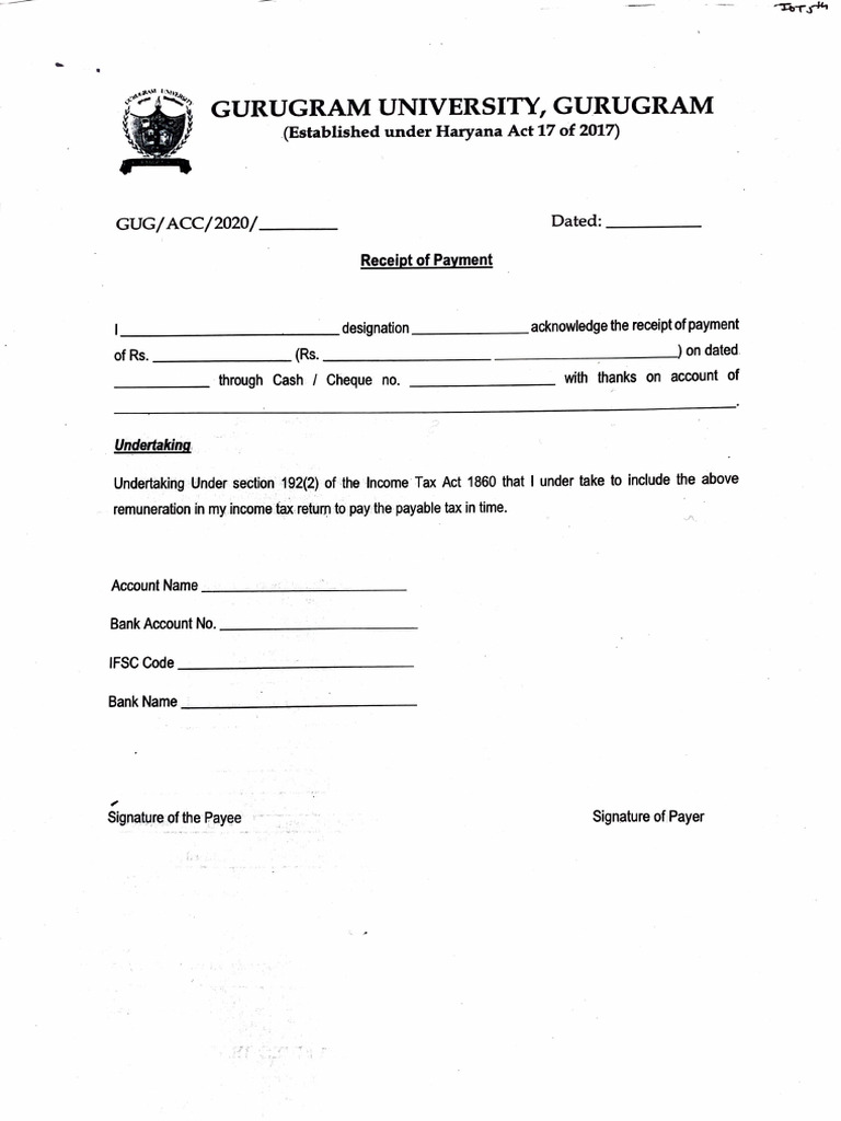 Receipt of Payment | PDF