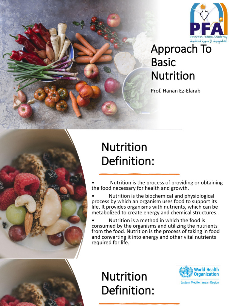 Basic Nutrition Introductory Lecture | PDF | Diet & Nutrition | Nutrition