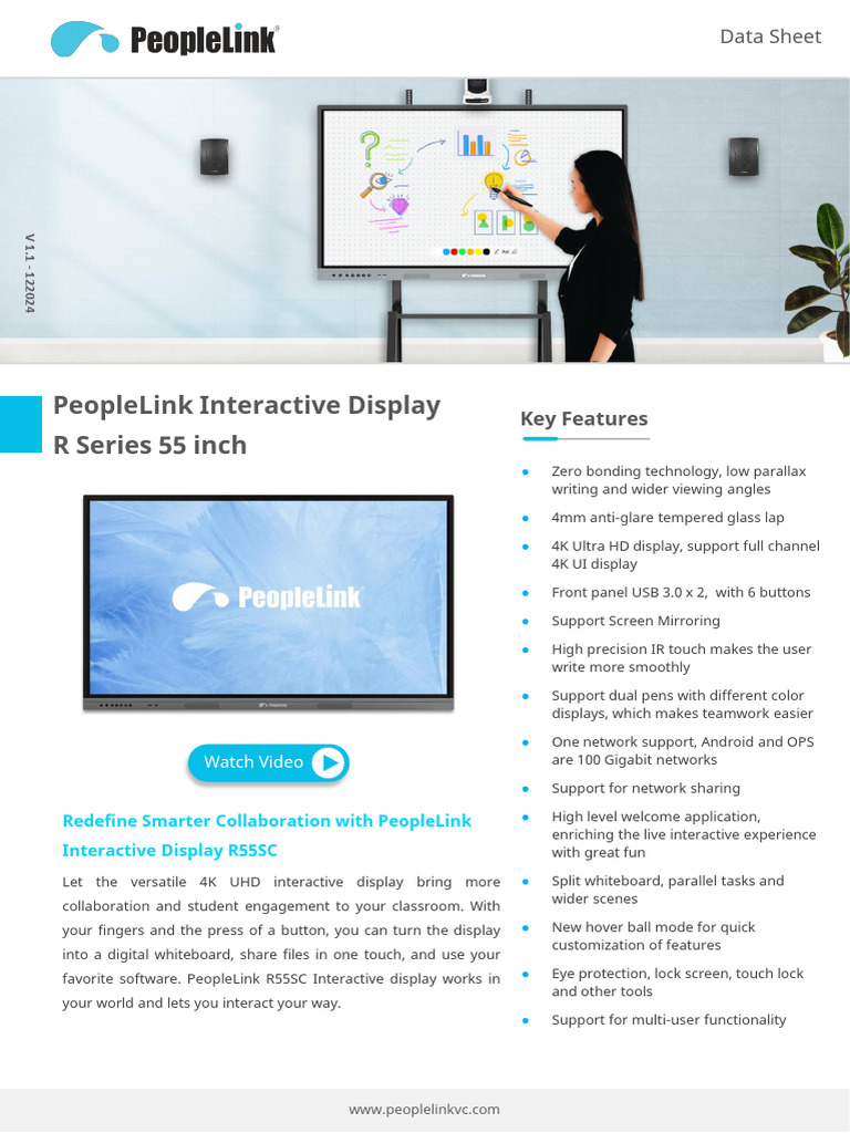 PeopleLink Interactive Display R55 | PDF | Computing | Computer Hardware