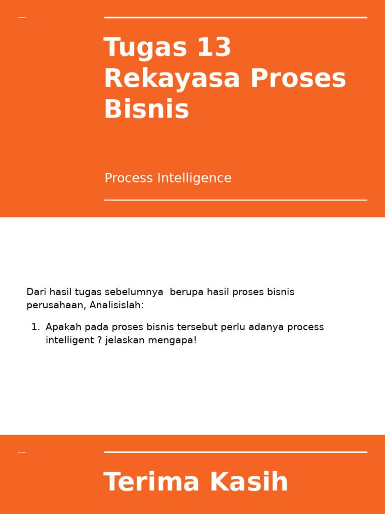 Tugas 13 - Process Intelligence | PDF